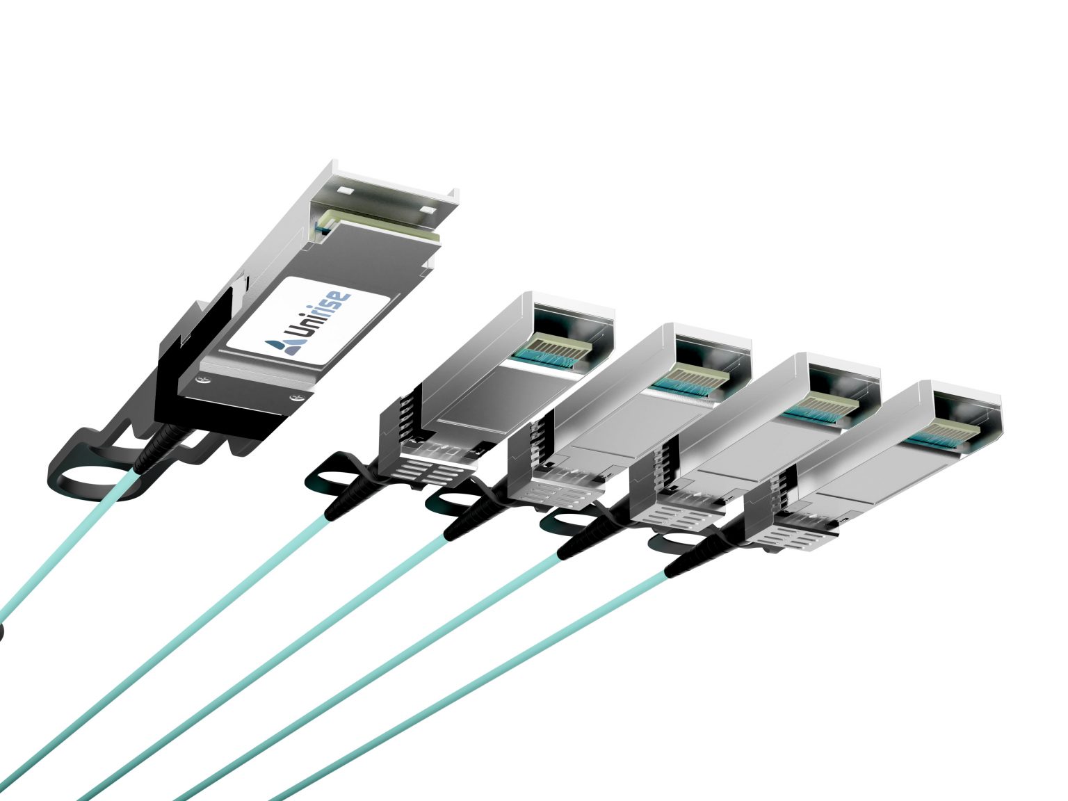 100G QSFP28 to 4 SFP28 Active Optical Cable (AOC) Breakout Copper Cable ...