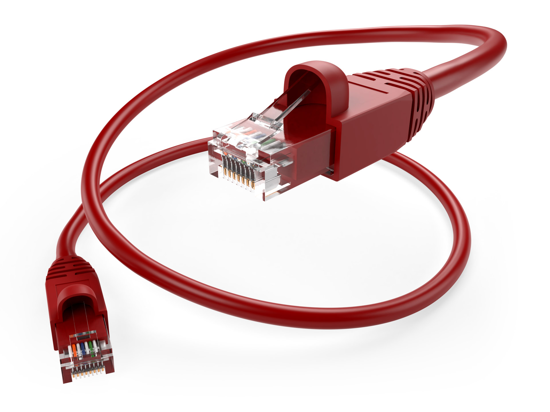 UNC Group uCore Cat6a Booted Patch Cable - 2 ft - purple